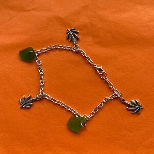 Jewelry | Cannabis Inspired Sea Glass Anklet | Poshmark